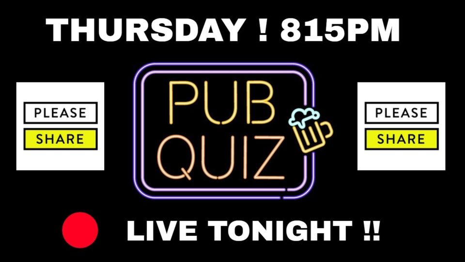 LIVE PUB QUIZ TONIGHT !!! (20:15) Every week !! - DocSquiffy.com
