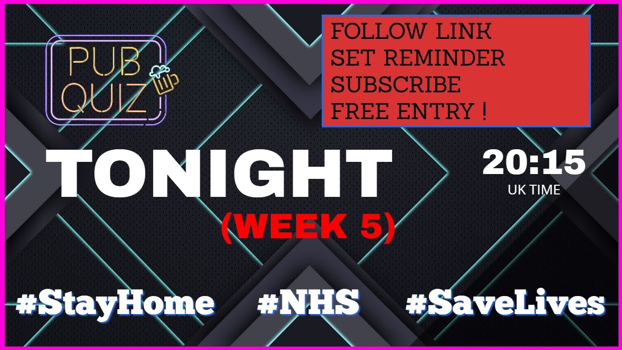 VIRTUAL PUB QUIZ ! TONIGHT ! (20:15) - DocSquiffy.com