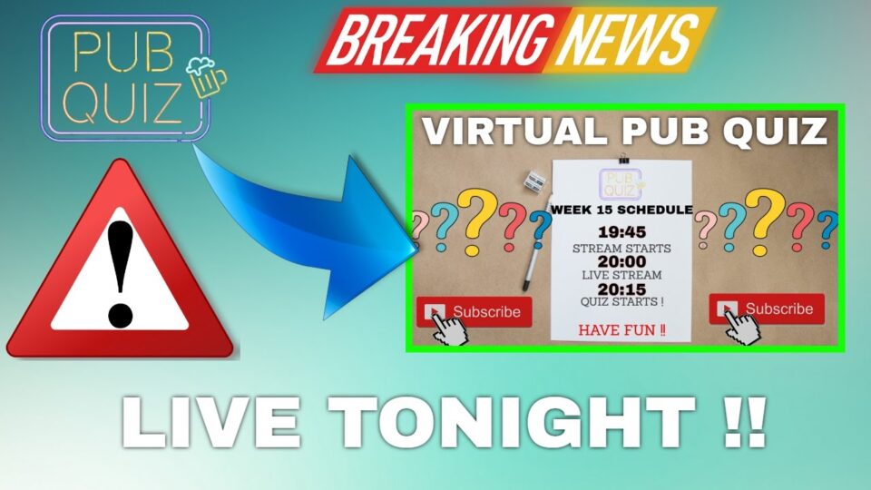 LIVE TONIGHT ! VIRTUAL PUB QUIZ !! 5 bonus points !! - DocSquiffy.com