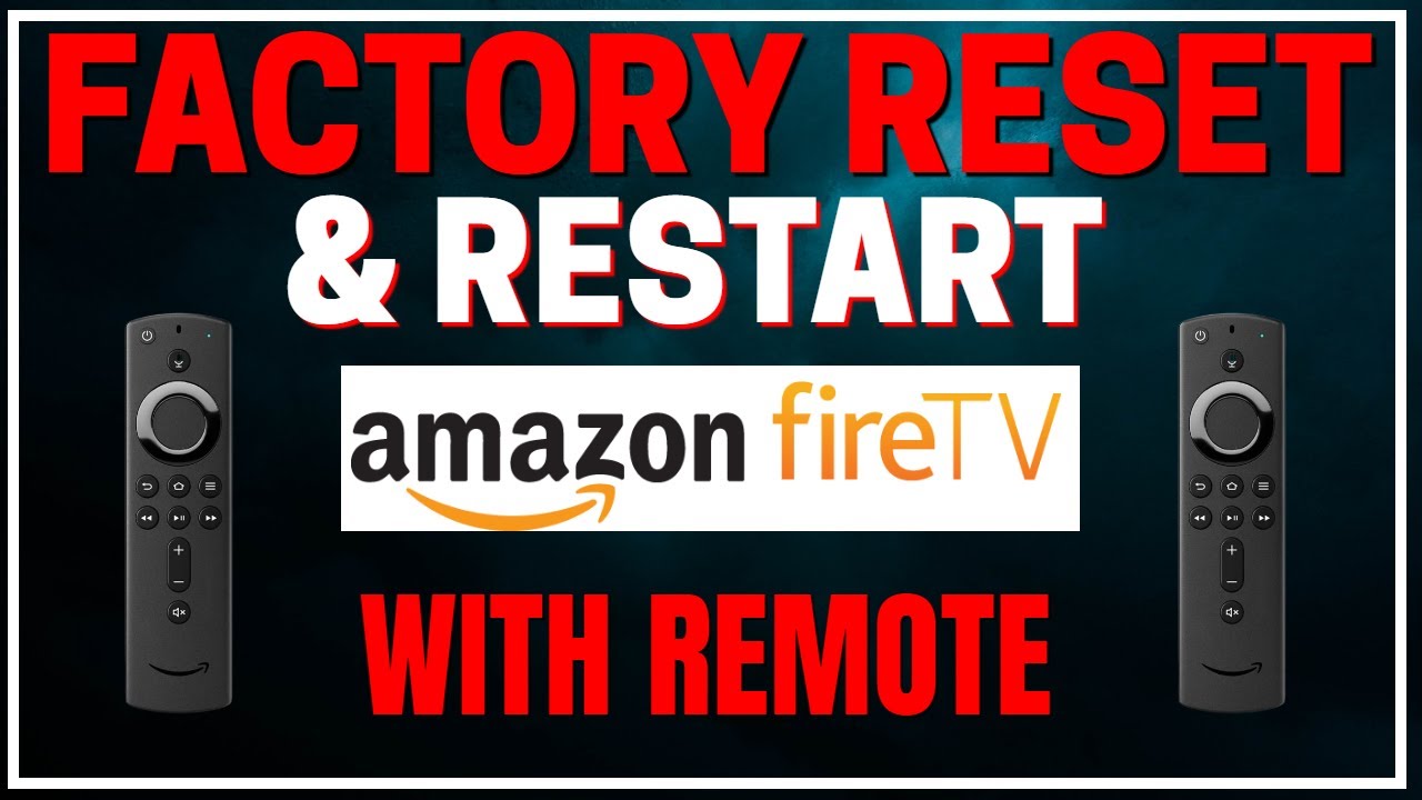 HOW TO FACTORY RESET & RESTART FIRESTICK DIRECT FROM REMOTE ...