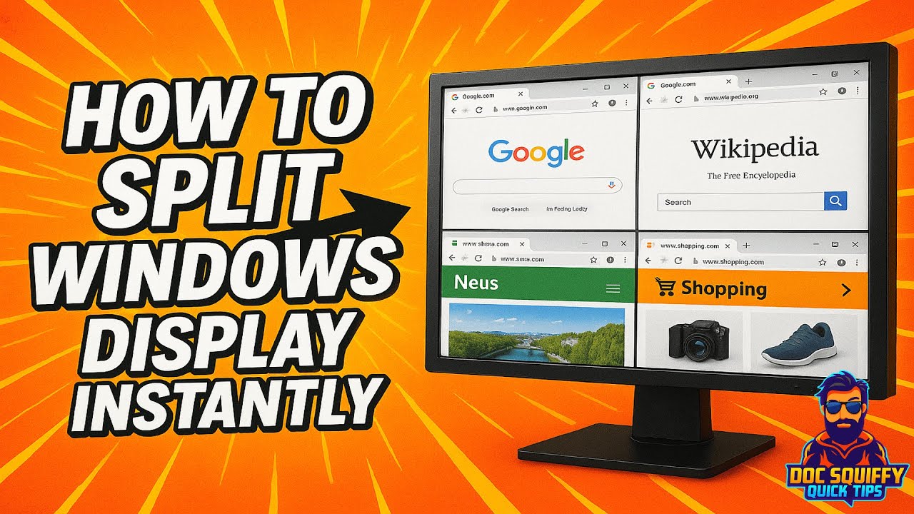 How To Split your Windows Desktop Screen in 4! - DocSquiffy.com
